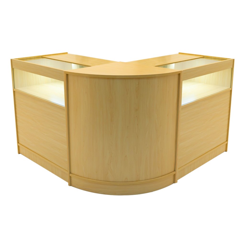 Maple Shop Counter Set Iris LED Light B900 CM60 Lockable Retail Store ...
