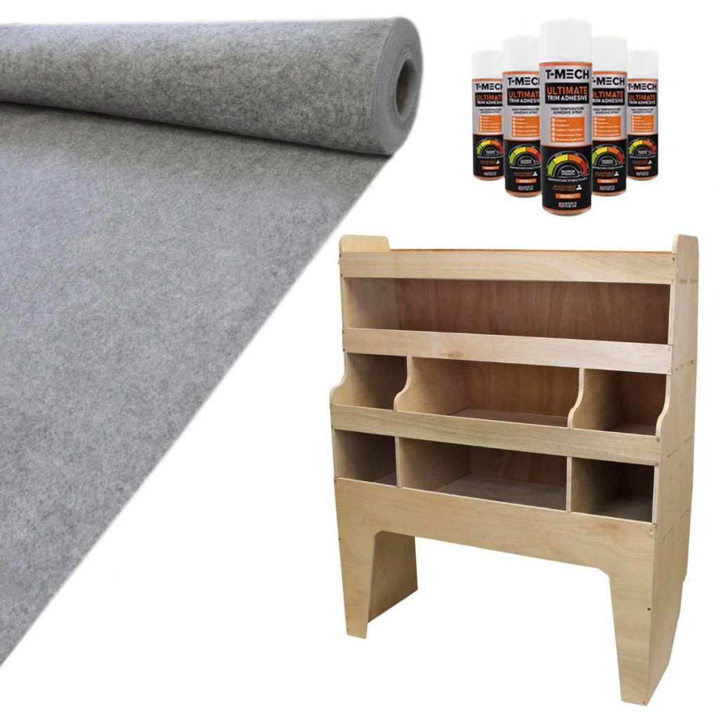 Camper Van Lining Carpet 11m2 Smoke Grey 4 Way Super Stretch & VW ...