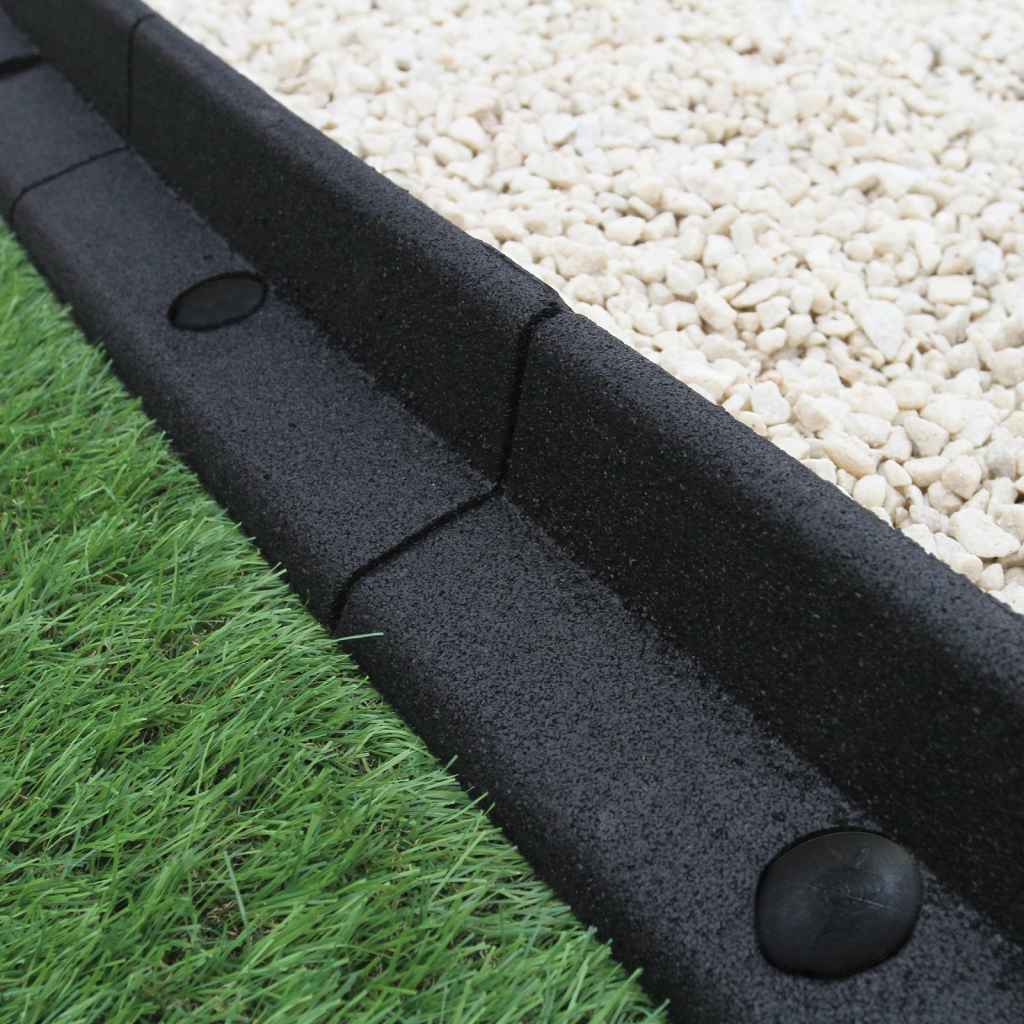Flexible Rubber Lawn Edging | Weatherproof Garden Borders (Pack of 30 ...
