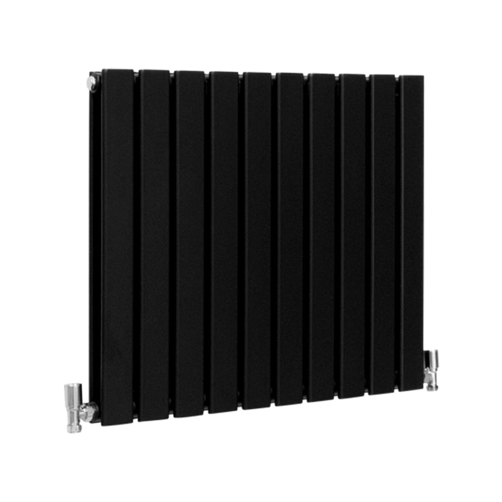 Designer Flat Panel Radiators Matte Black 600mm x 700mm - Yavolo