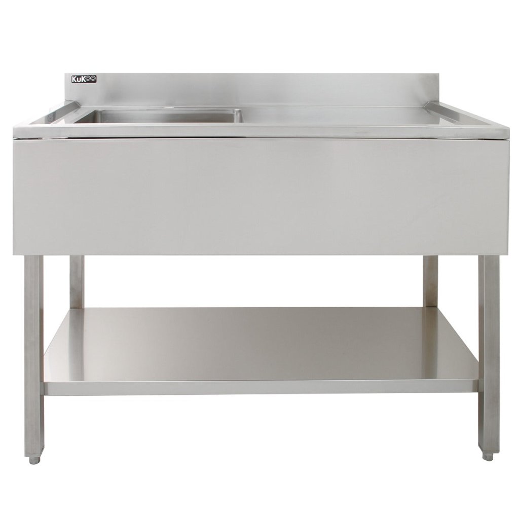 Stainless Steel Catering Sink - Single Bowl, Right Hand Drainer with ...