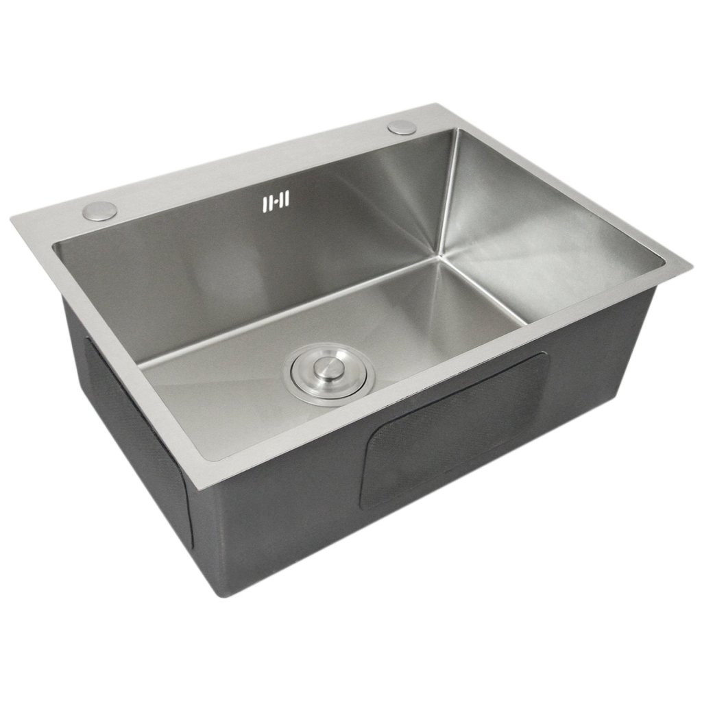 Premium KuKoo Stainless Steel Single Kitchen Sink with Satin Finish: Yavolo