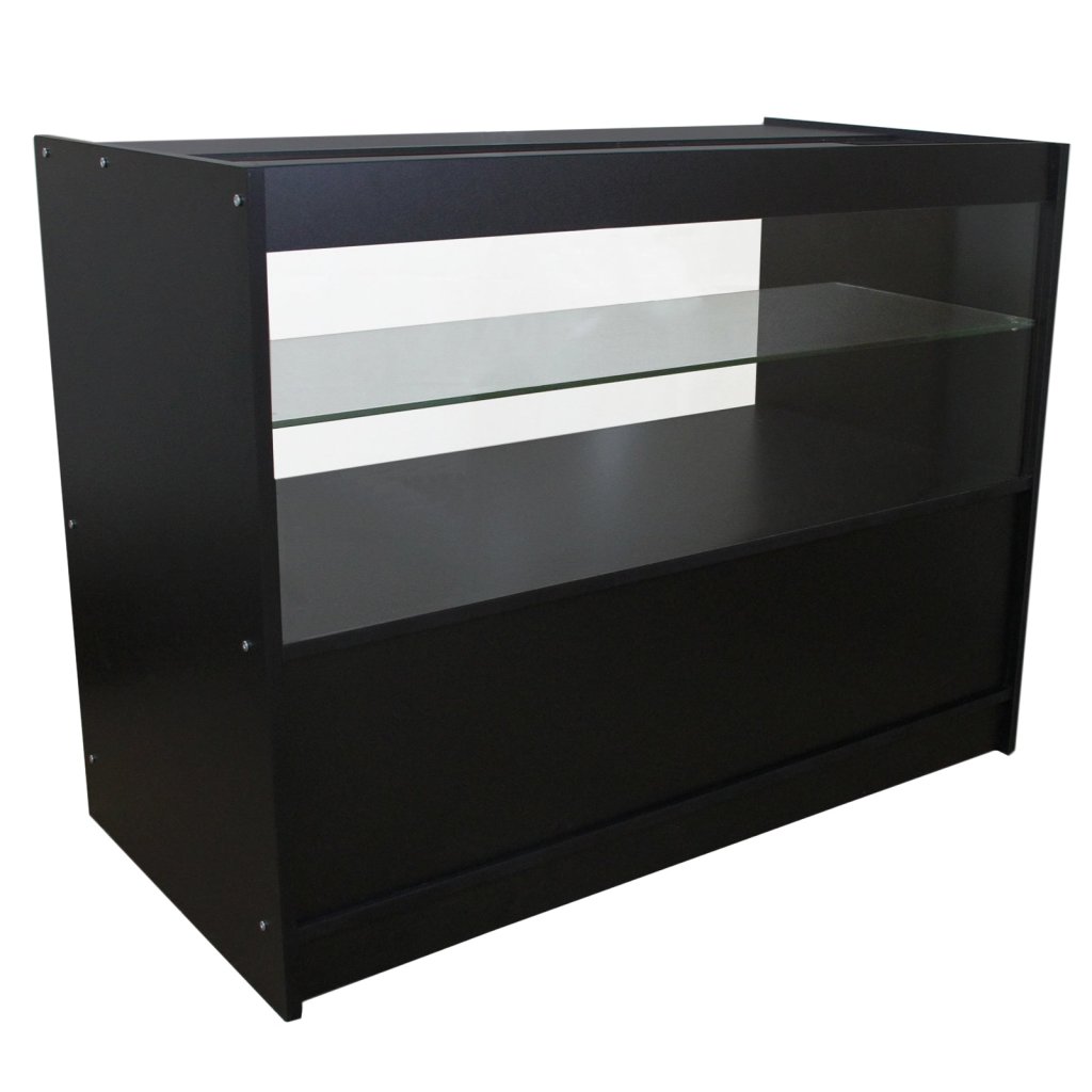 MonsterShop Retail Counter Black Display Storage Showcase Cabinet Glass ...
