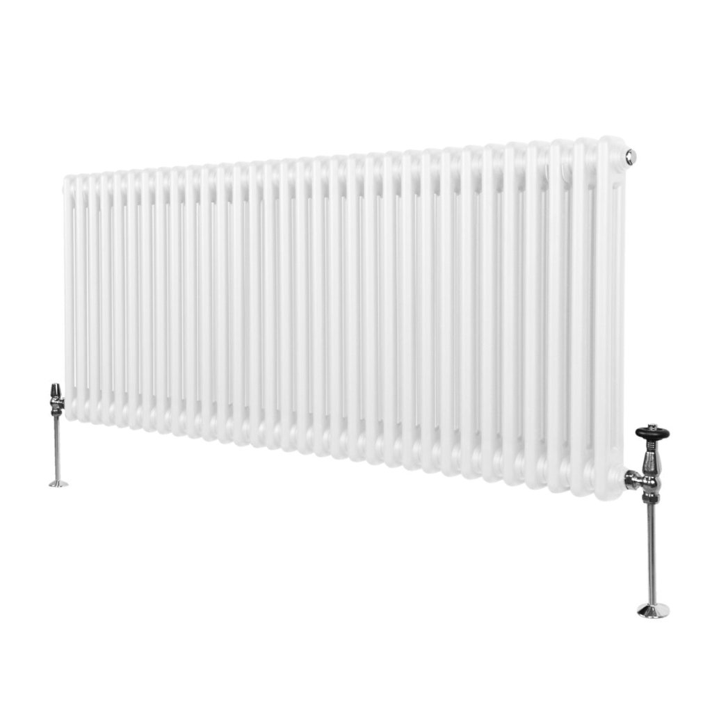 Traditional 2 Column Radiator in Gloss White - 600mm x 1462mm for Home ...
