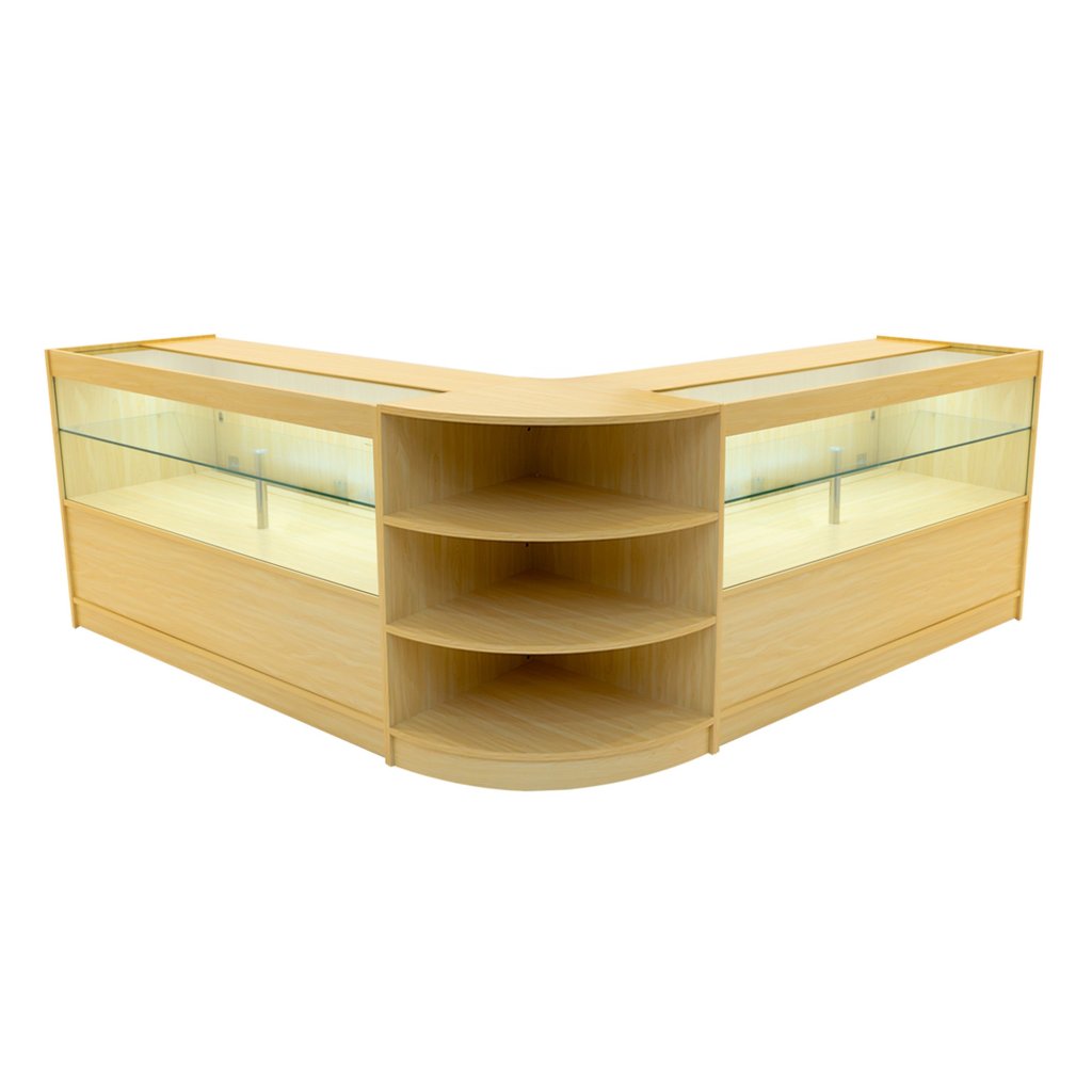 Andromeda Maple LED Shop Counter Set - LM60 & C1500 Display Counters ...