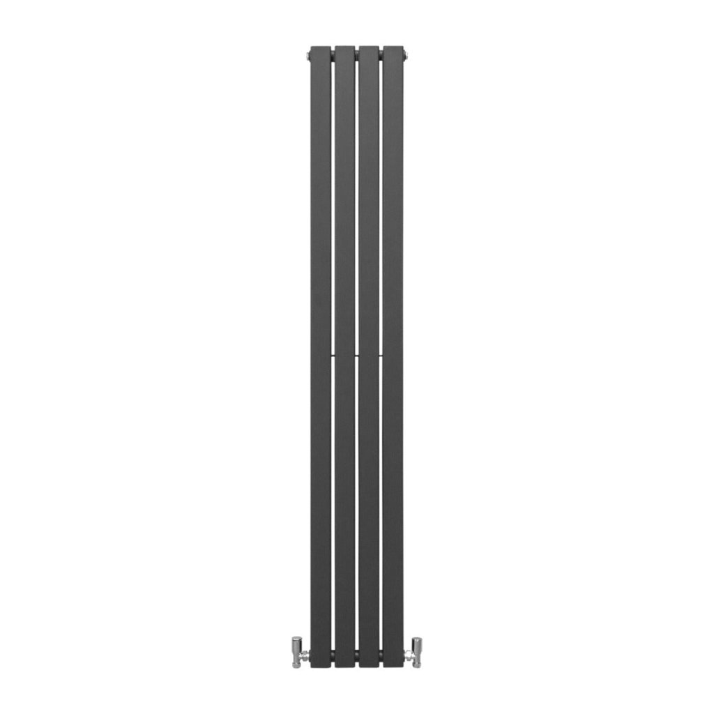 Anthracite Grey Vertical Designer Radiators - Modern Flat Panel for ...