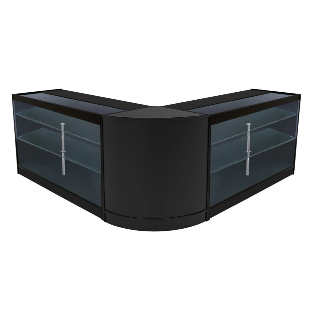 Black LED Shop Counter Set - CM60 & 2 x K1500 Display Counters: Yavolo