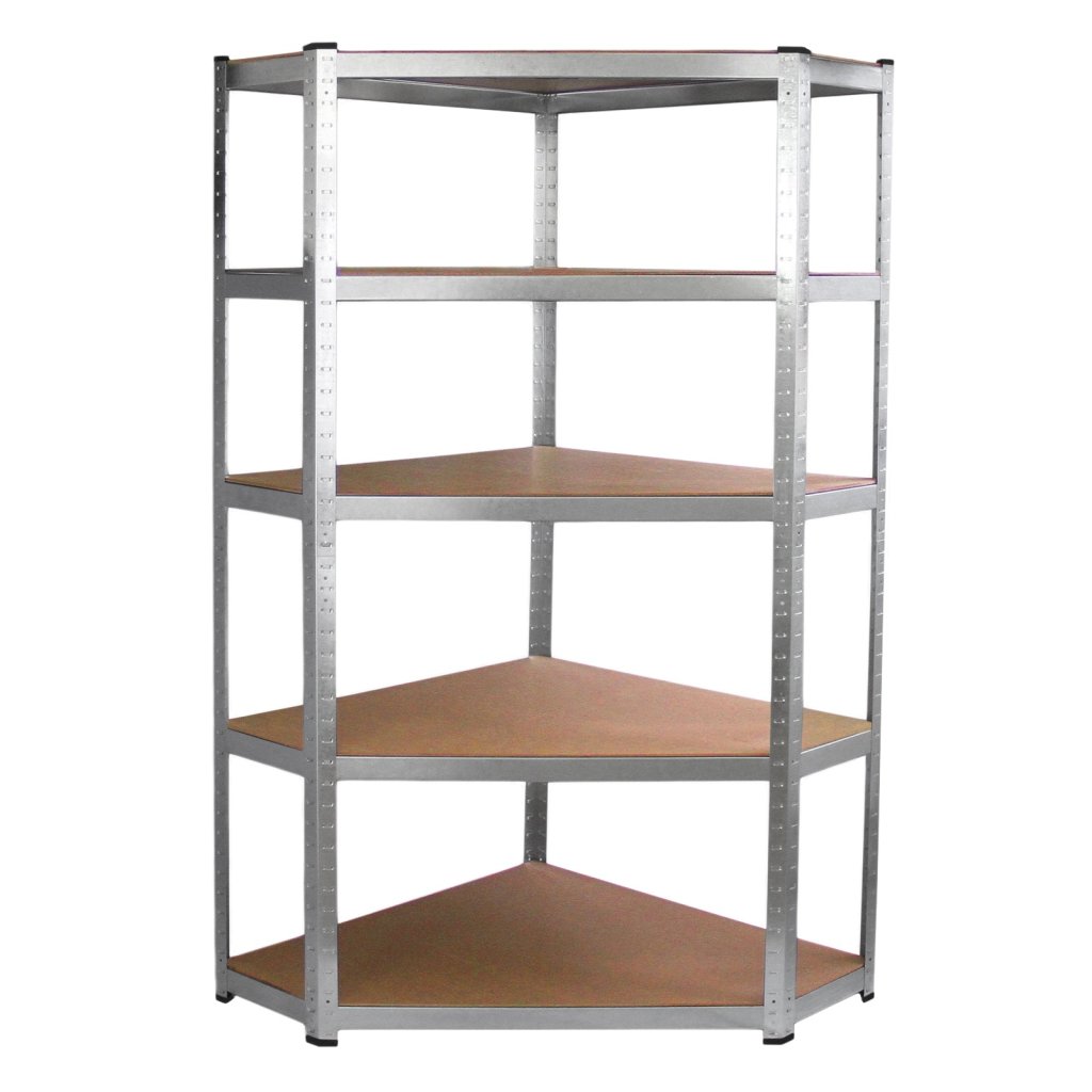 Corner Racking Garage Galvanised Shelving / 900mm x 300mm x 1800mm ...