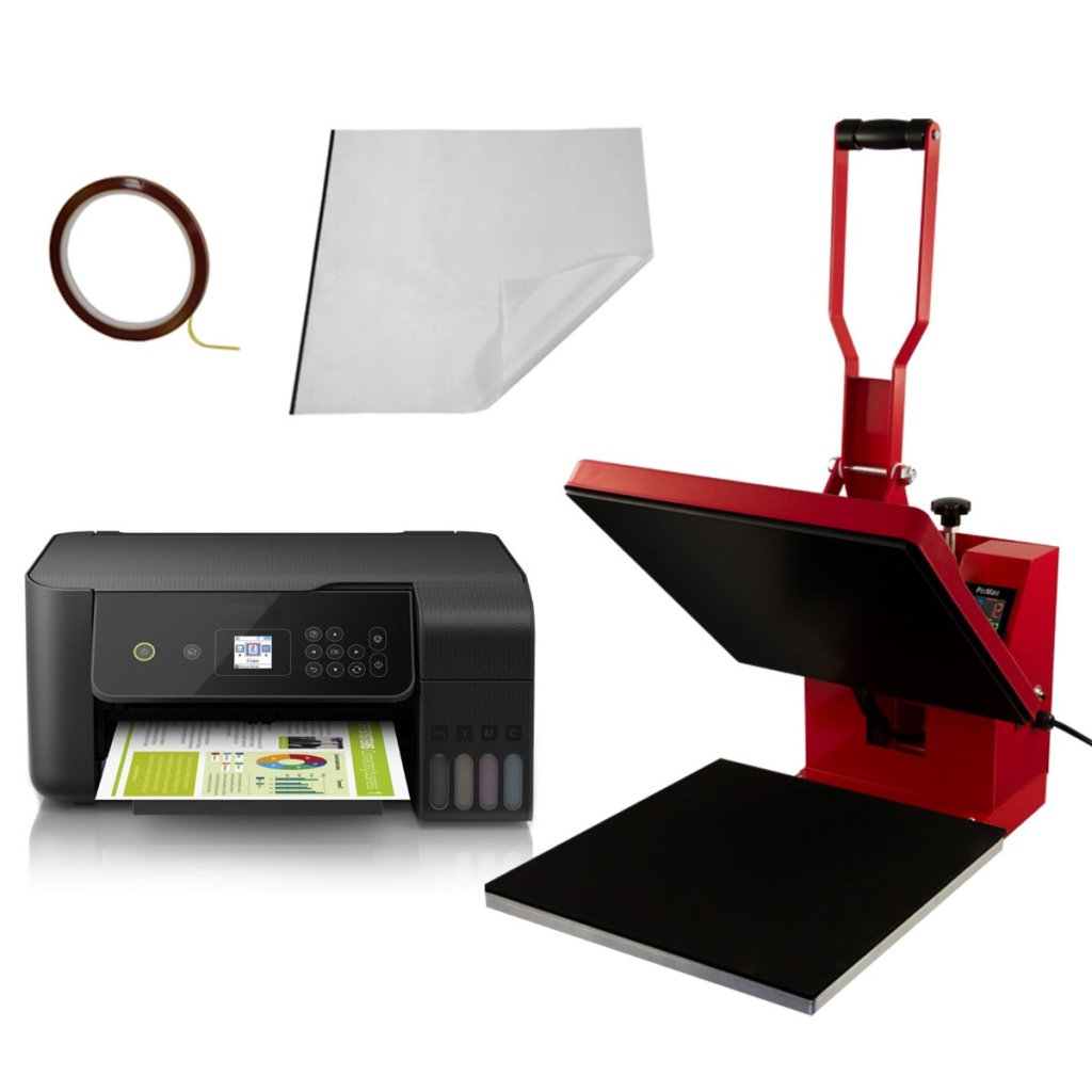 PixMax 38 x 38cm Heat Press & Sublimation Printer Set for T-Shirt ...