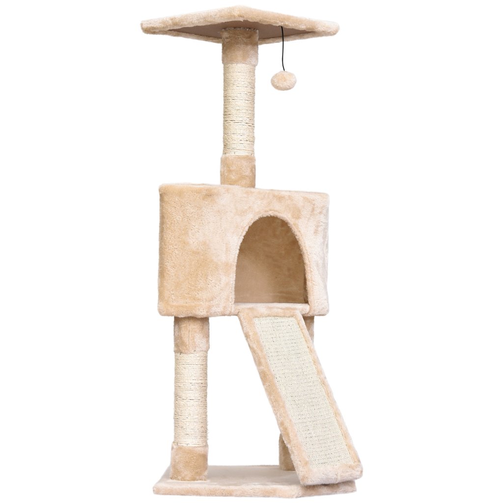 PawHut Corner Cat Tree for Indoor Cats, Kitten Tower with Scratching ...