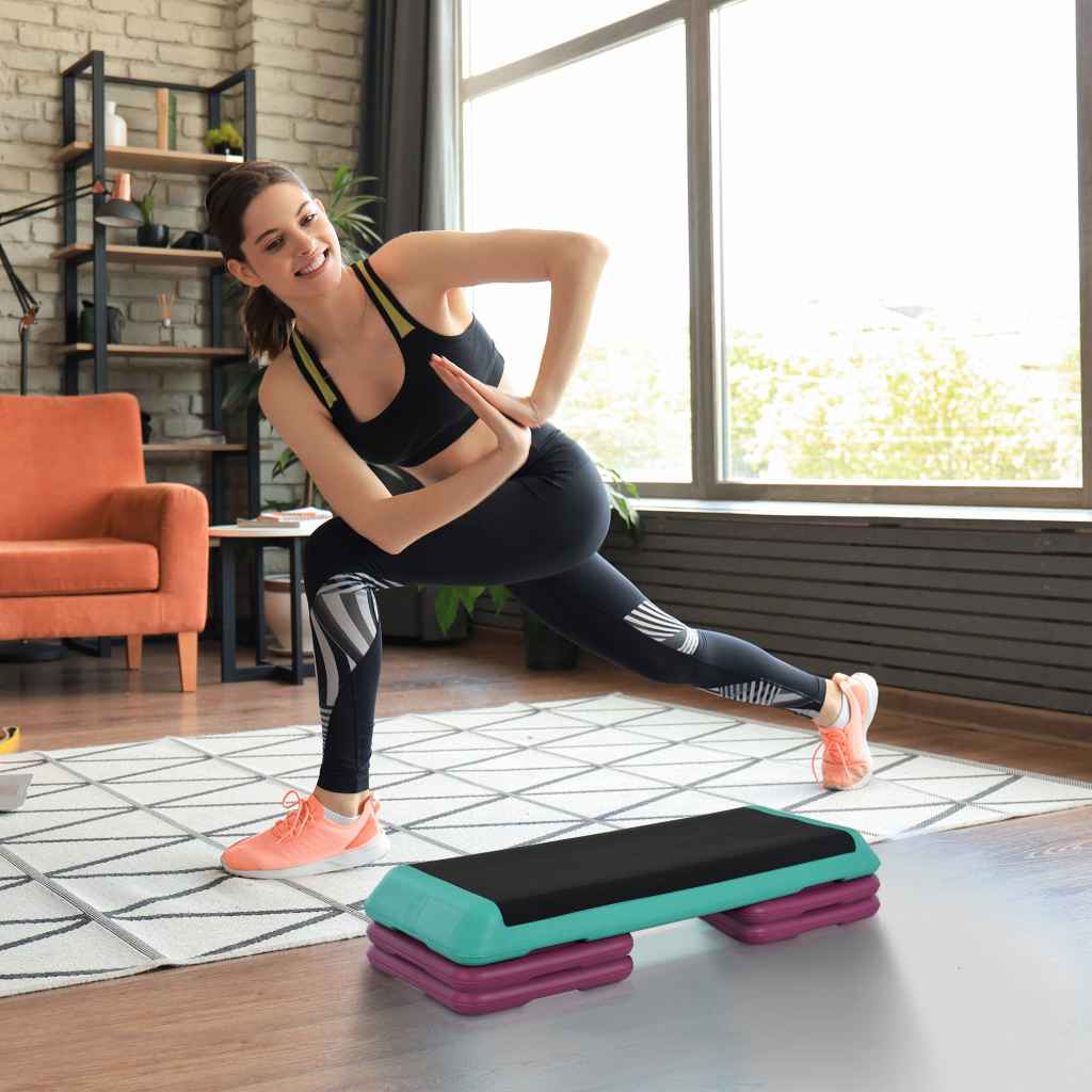 HOMCOM 3-Level Aerobic Stepper with Non-Slip Surface for Indoor ...