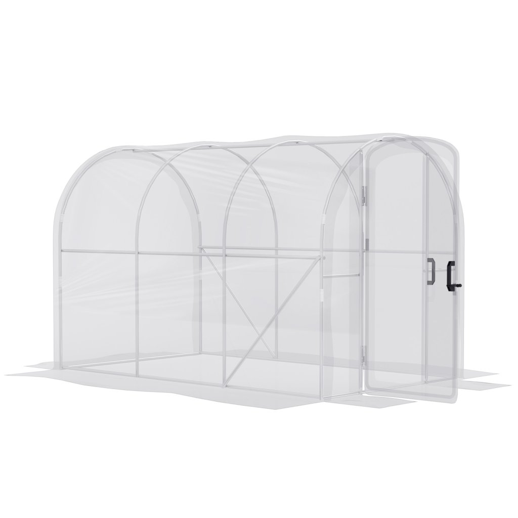 Outsunny 3x2m Polytunnel Greenhouse with Hinged Door & Steel Frame: Yavolo