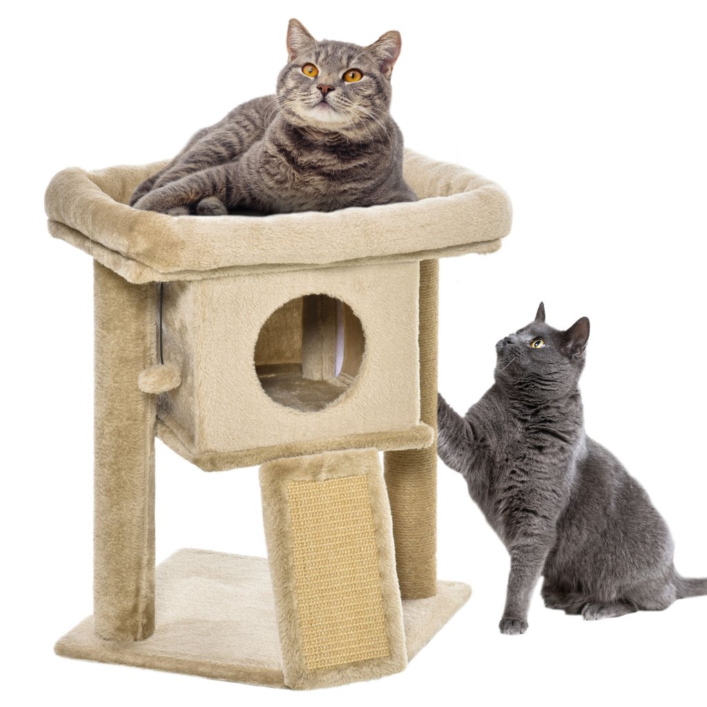 PawHut Cat Tree Tower for Indoor Cats Cat Scratching Post Climbing ...