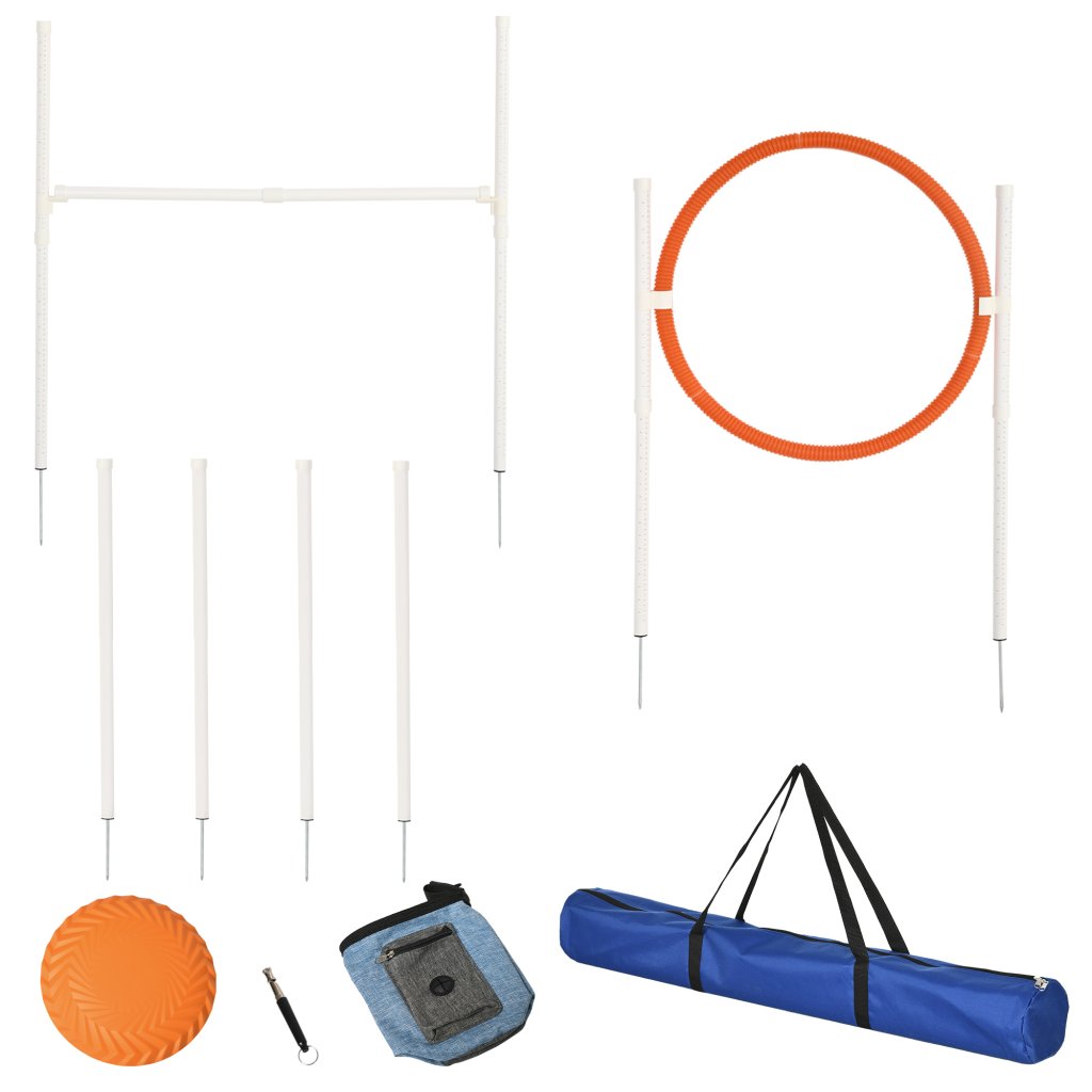 PawHut Dog Agility Equipment Set Pet Run Jump Obedience Training Set ...