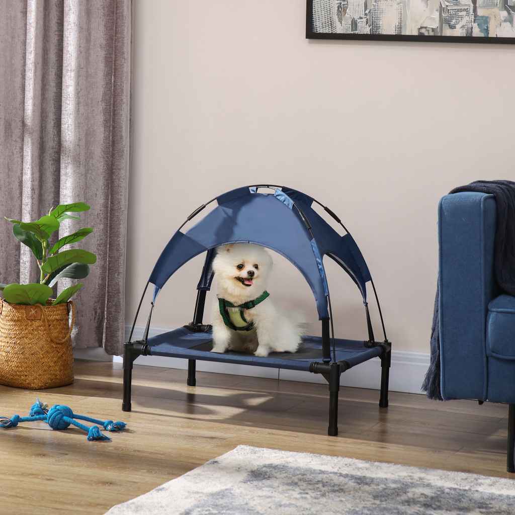 PawHut Raised Dog Bed Waterproof Elevated Pet Cot with Breathable Mesh ...