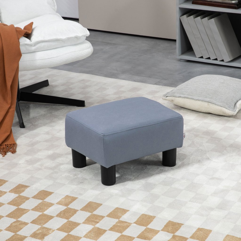 HOMCOM Microfiber Cloth Footstool, Small Foot Rest, Rectangle Sofa ...
