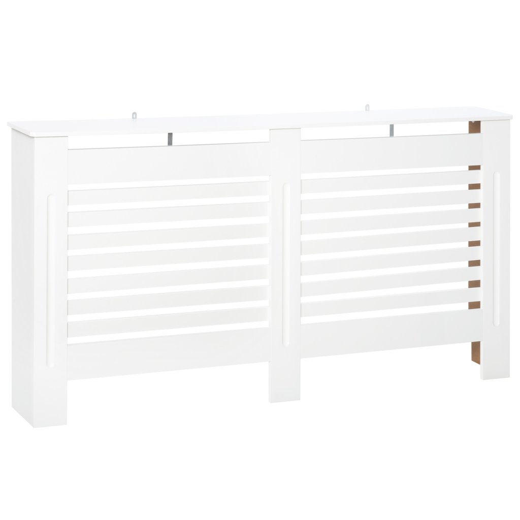 HOMCOM White MDF Radiator Cover with Slats - Stylish & Practical Design ...