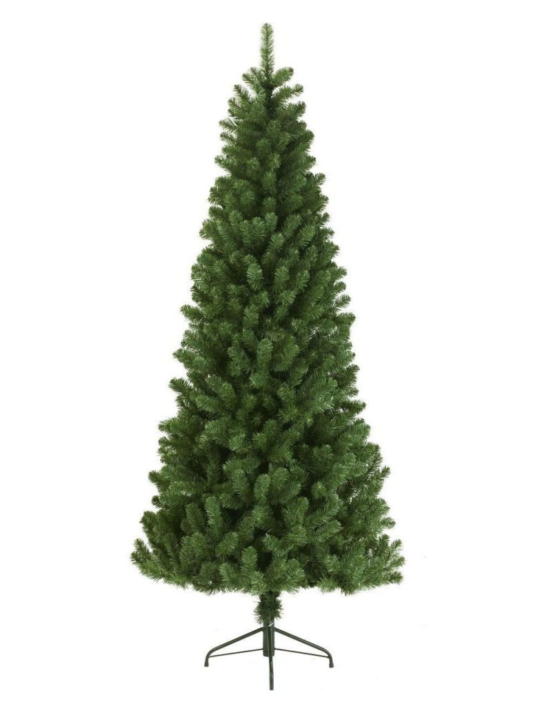 Slim Newfoundland Pine Artificial Christmas Tree - 7ft: Yavolo
